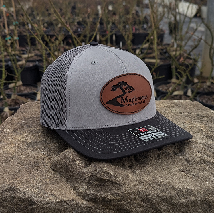 Richardson 112 Hat - Grey/Black/Charcoal/Leather Patch – Maplestone Ornamentals